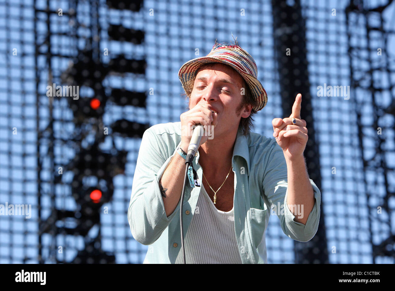 Paulo Nutini performing Coachella Music Festival 2009 - Day 2 Indio ...