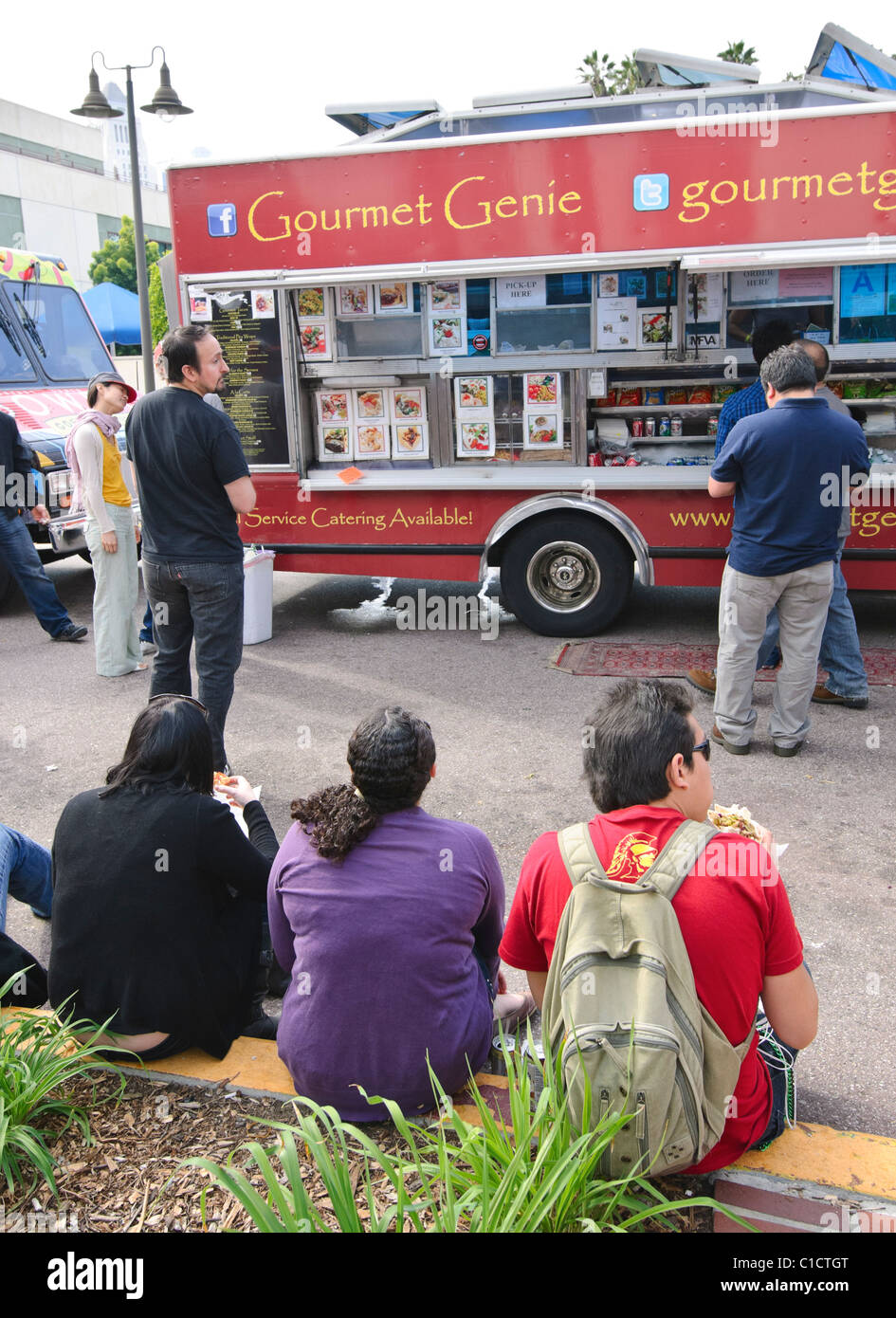 Food truck festival Stock Photo - Alamy