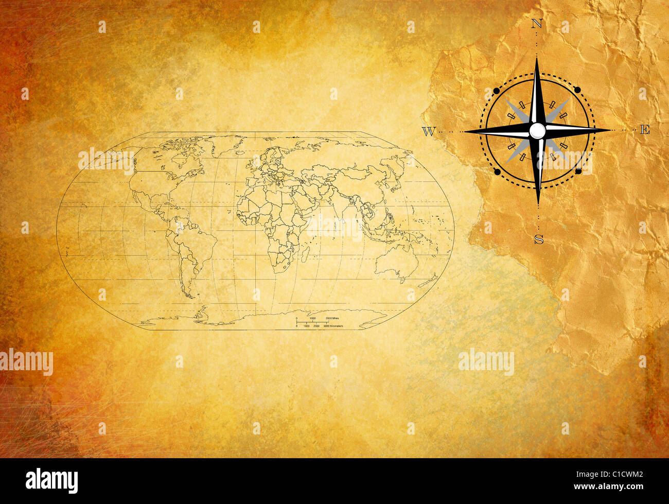 Old grunge map Stock Photo - Alamy