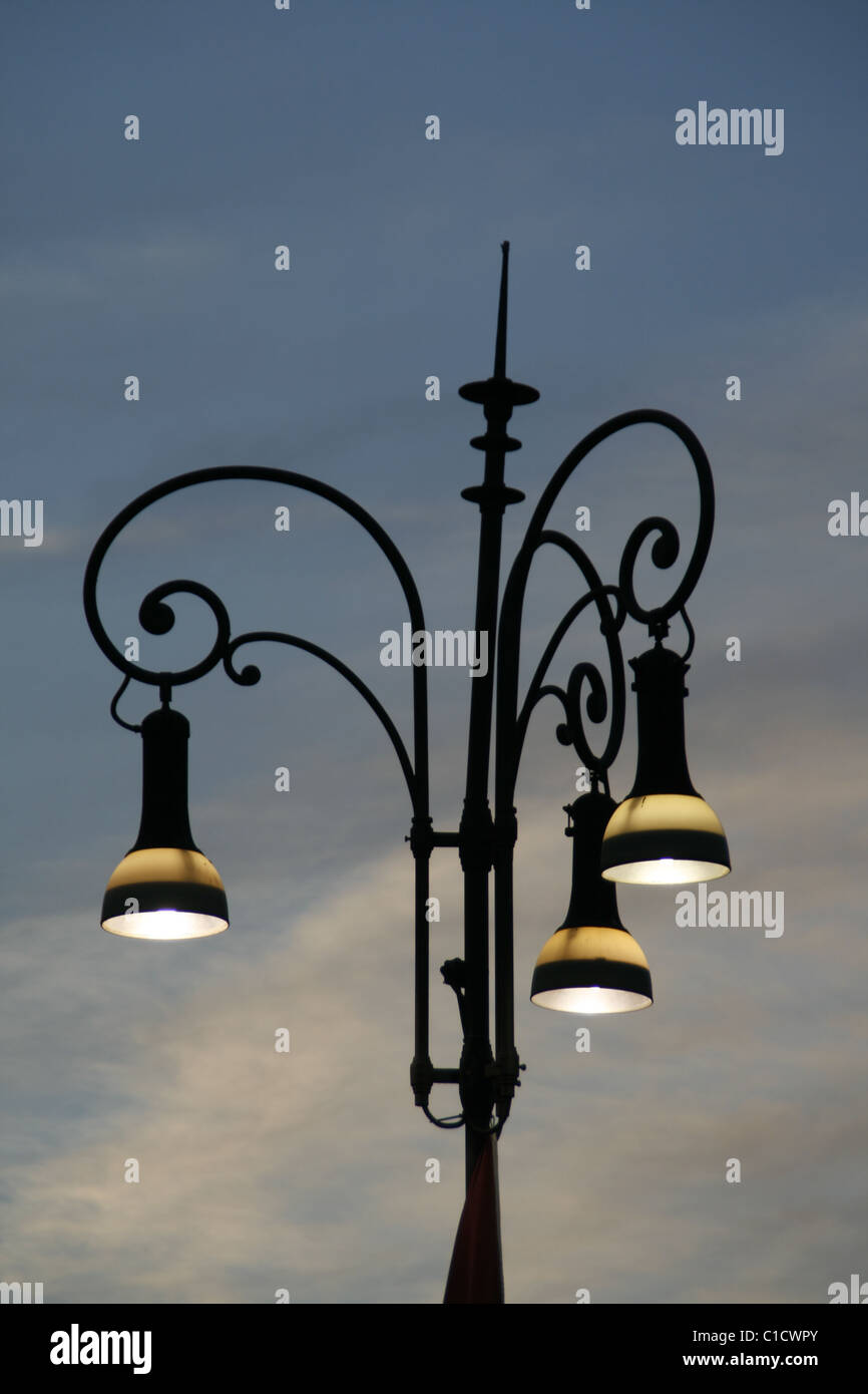 old style street lighting in rome italy Stock Photo - Alamy