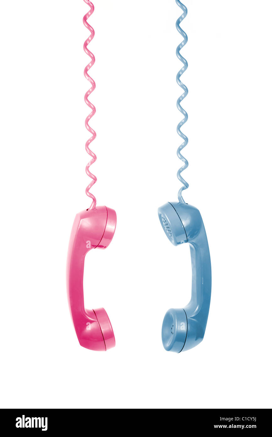 Old style telephone head sets Stock Photo - Alamy