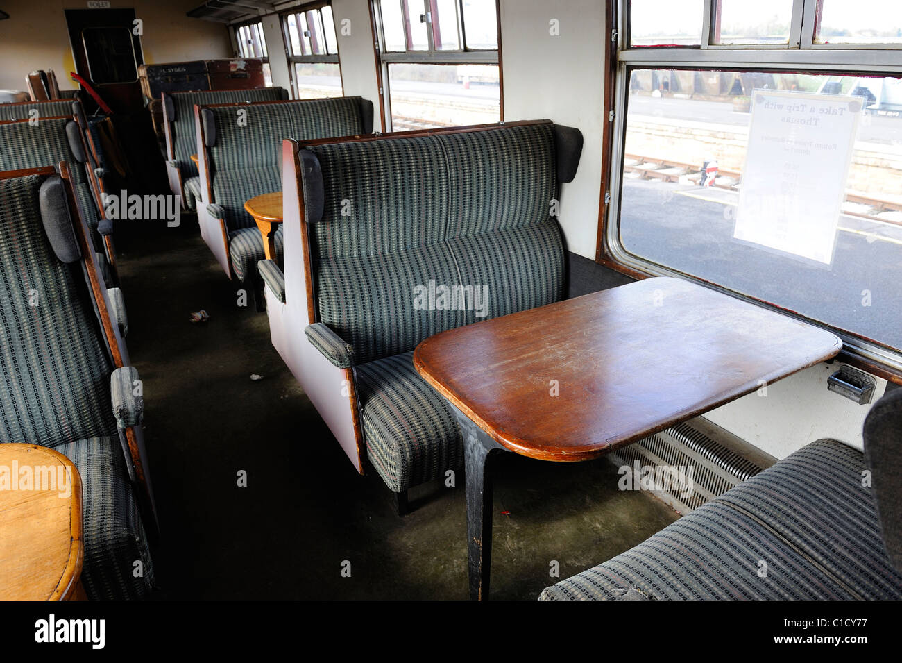 old British rail coach interior england uk Stock Photo - Alamy
