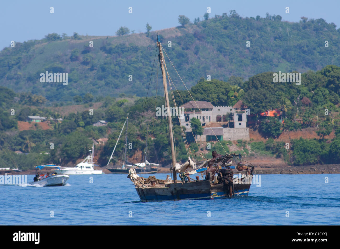Madagascar, Indian Ocean, off the coast of the island of Nosy Be ...