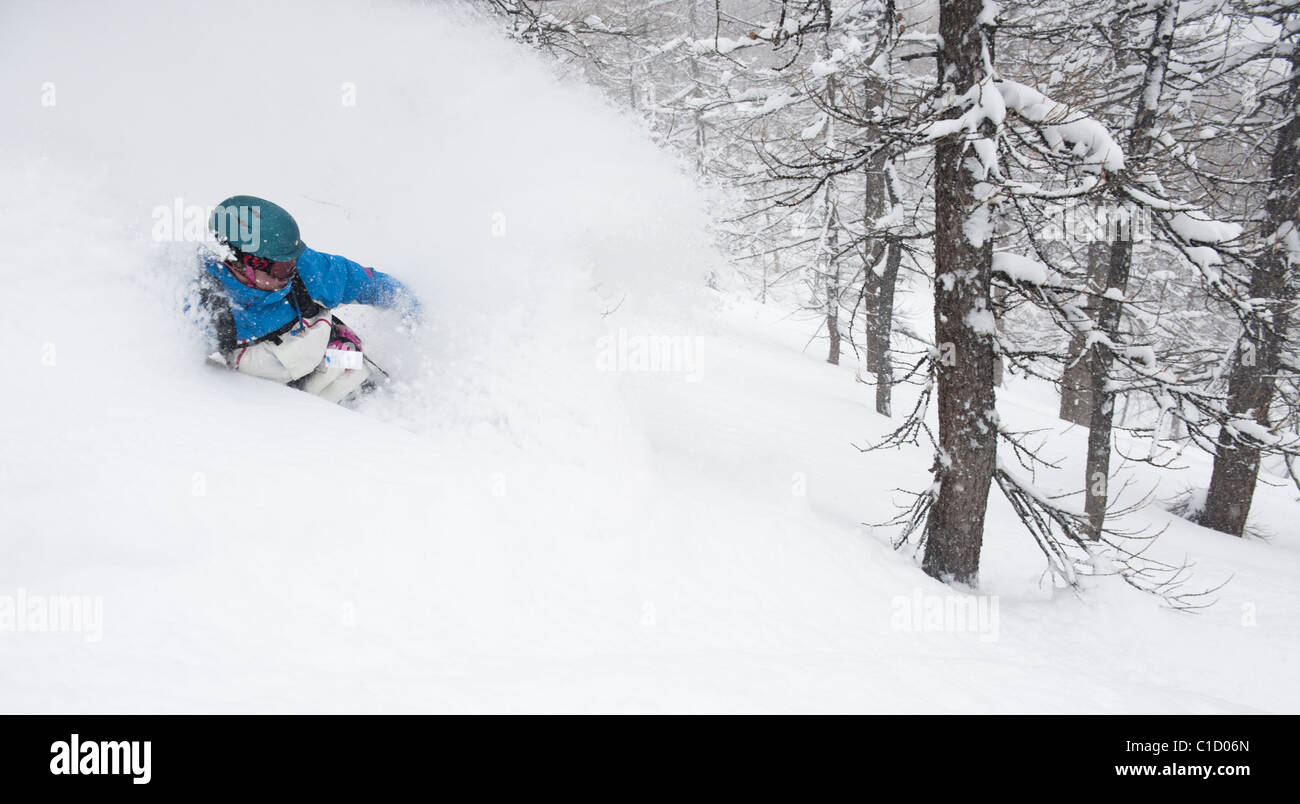 Powder turns hi-res stock photography and images - Alamy