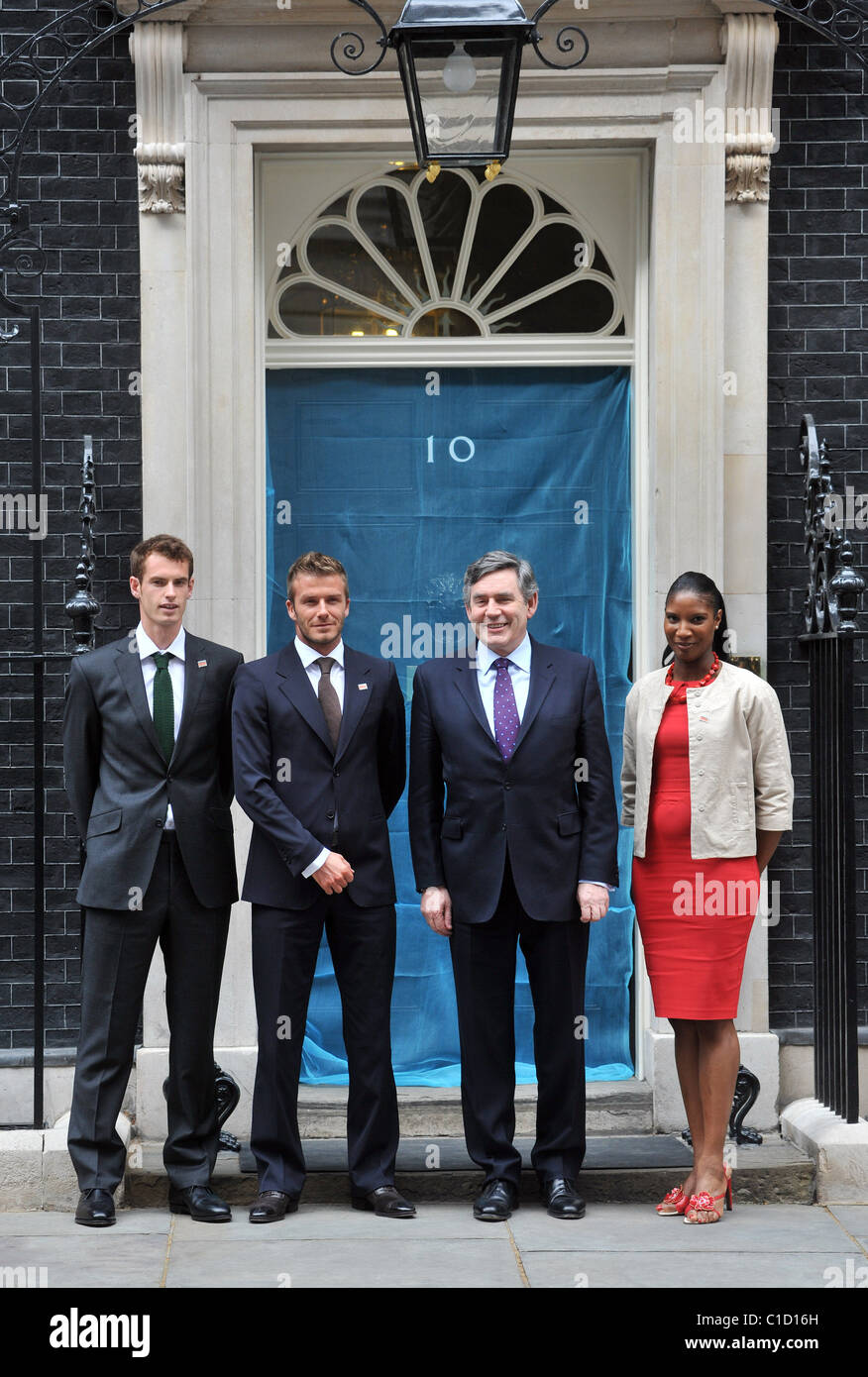 David Beckham, Andy Murray and Denise Lewis visiting Prime Minister ...