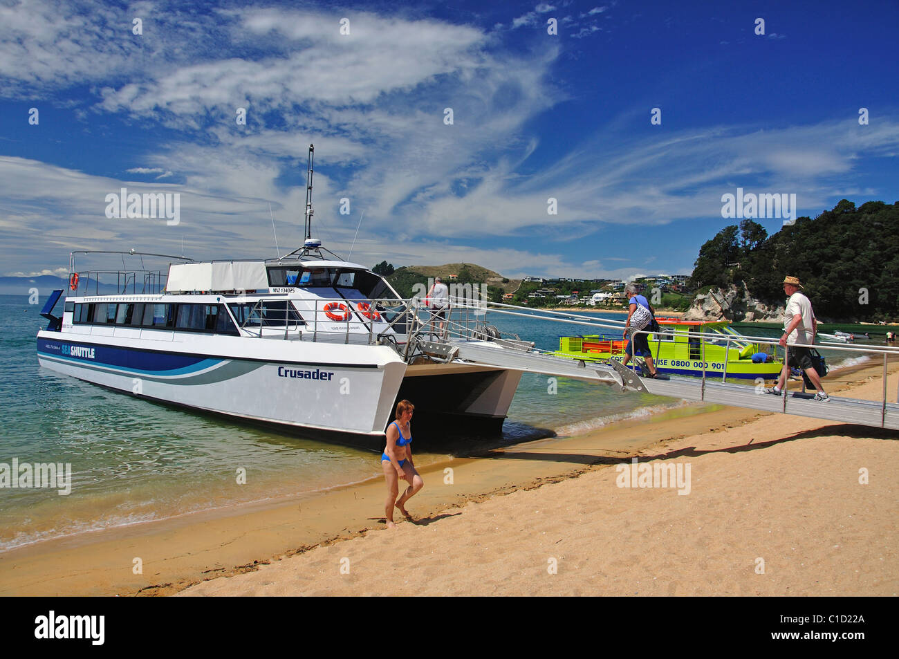 Abel Tasman Sea Shuttle boat, Kaiteriteri Beach, Kaiteriteri, Tasman ...