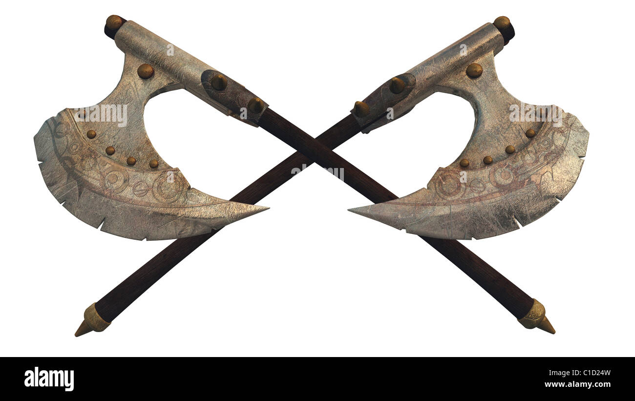 Two crossed axes hi-res stock photography and images - Alamy