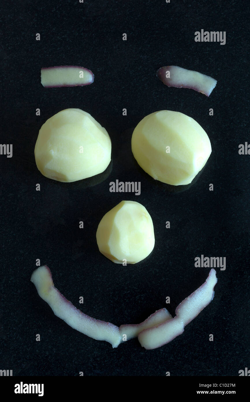 Peeled Potato Face Stock Photo - Alamy