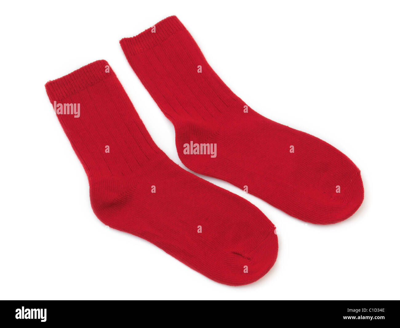 A Pair Of Children's Socks Red Stock Photo - Alamy
