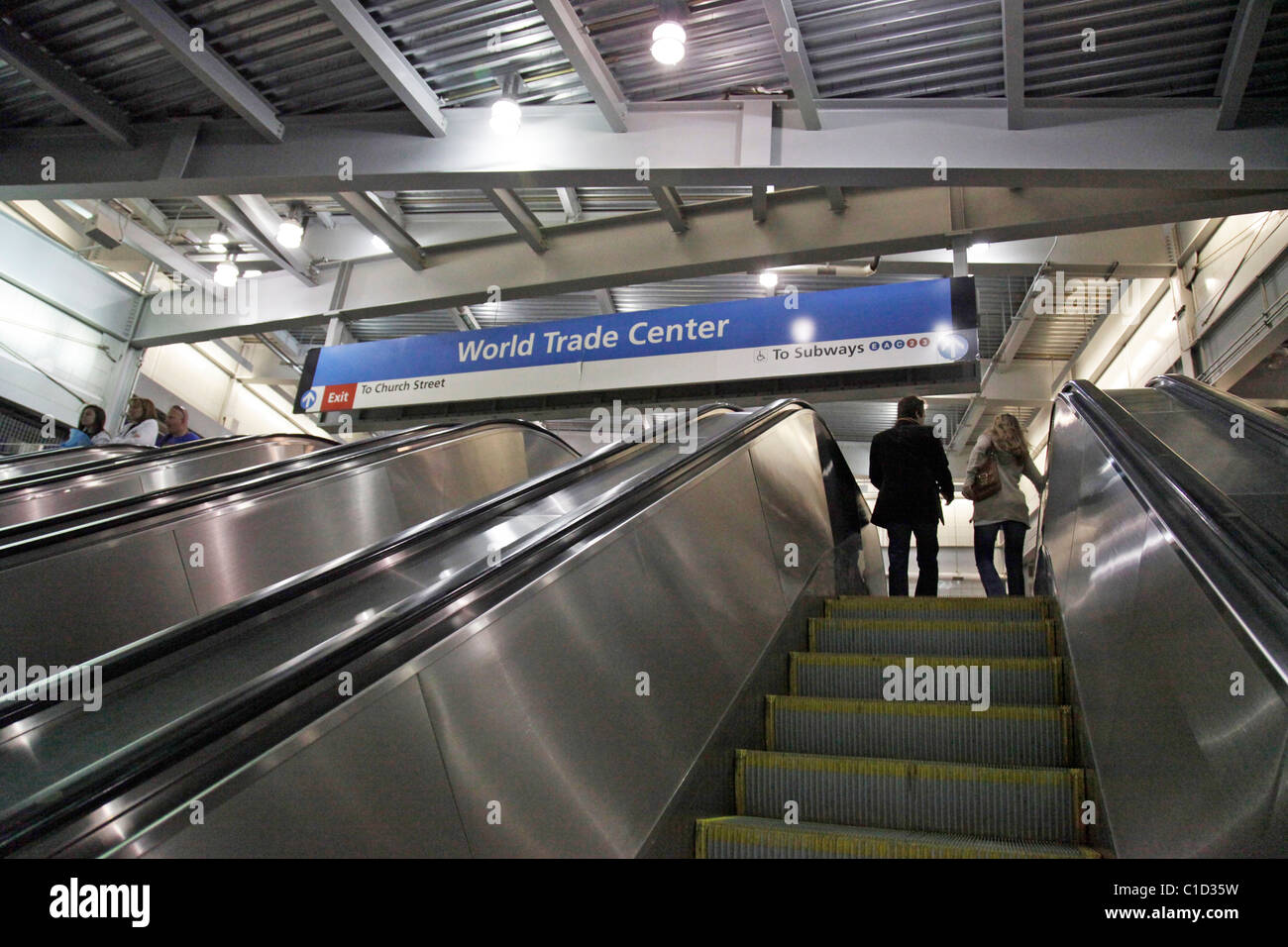 Entrance to escalator to train hi-res stock photography and images - Alamy