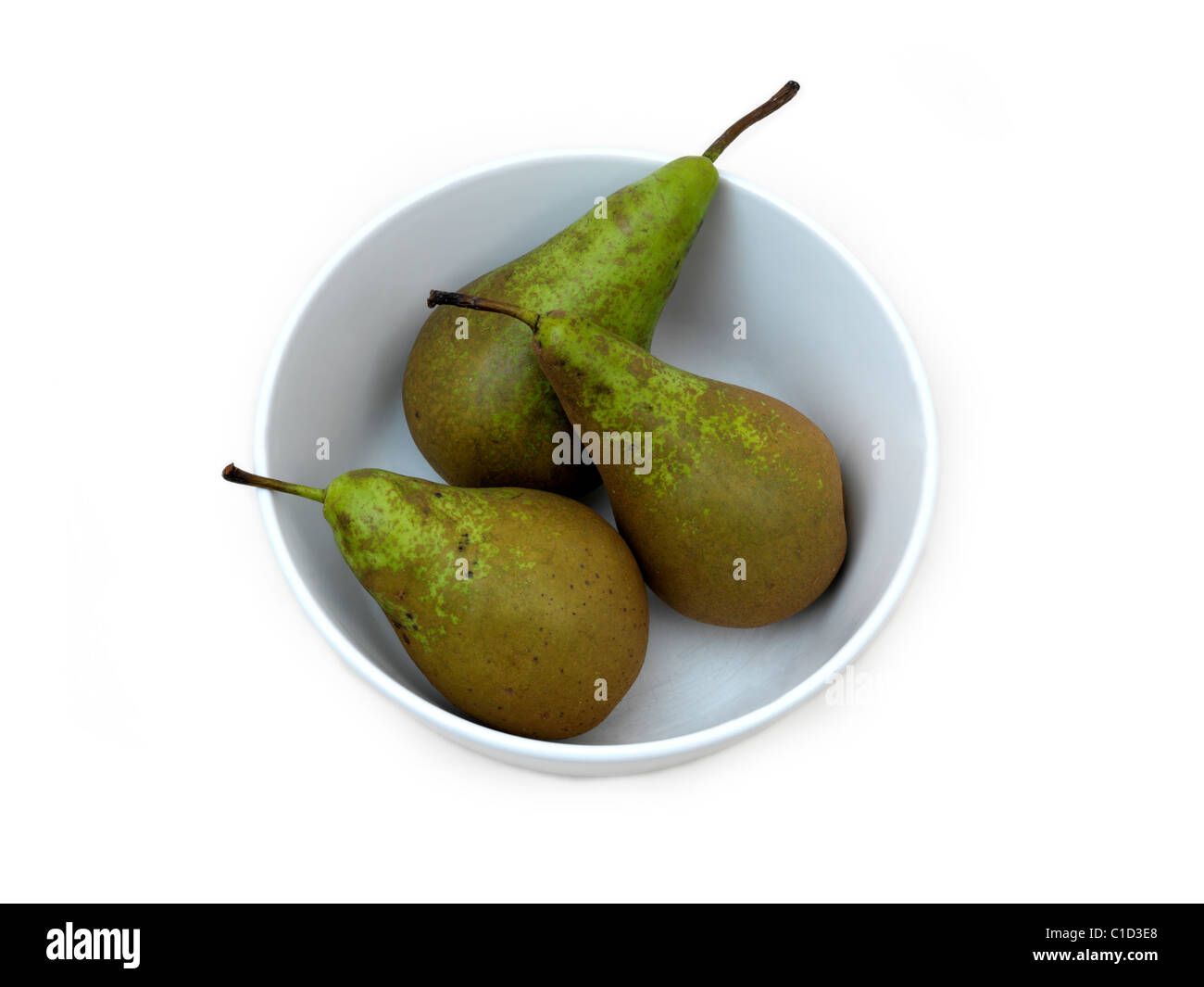 Conference Pears In A Bowl Stock Photo - Alamy