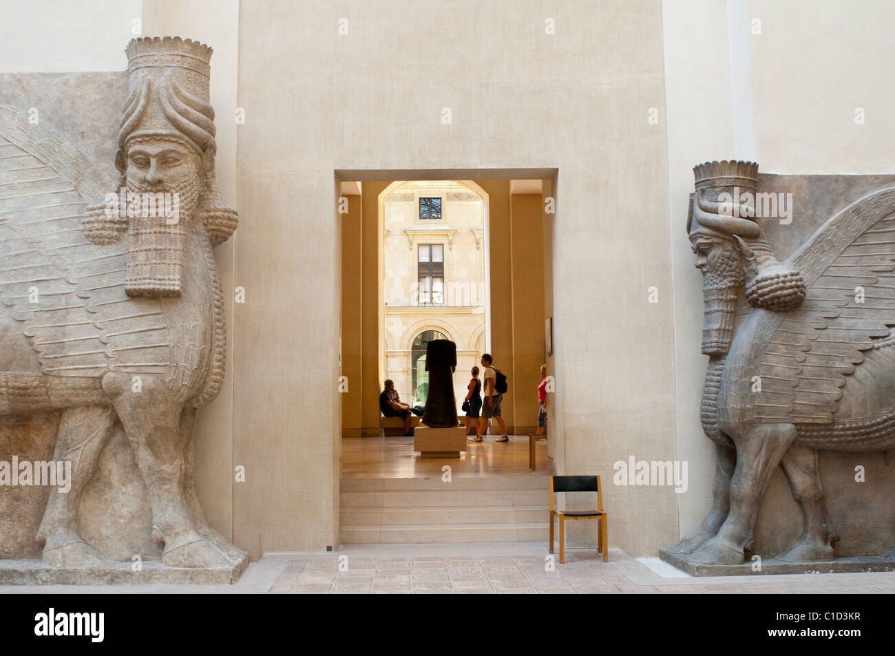"Man Bull" sculpture "Winged Bull of Sargon II" in the Mesopotamia ...