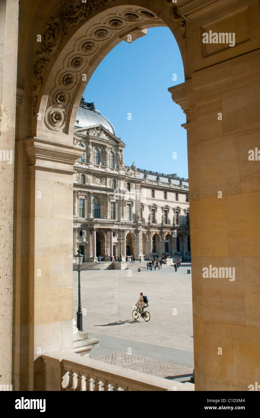 View of Cour Napoleon, Louvre, Paris, France Stock Photo - Alamy