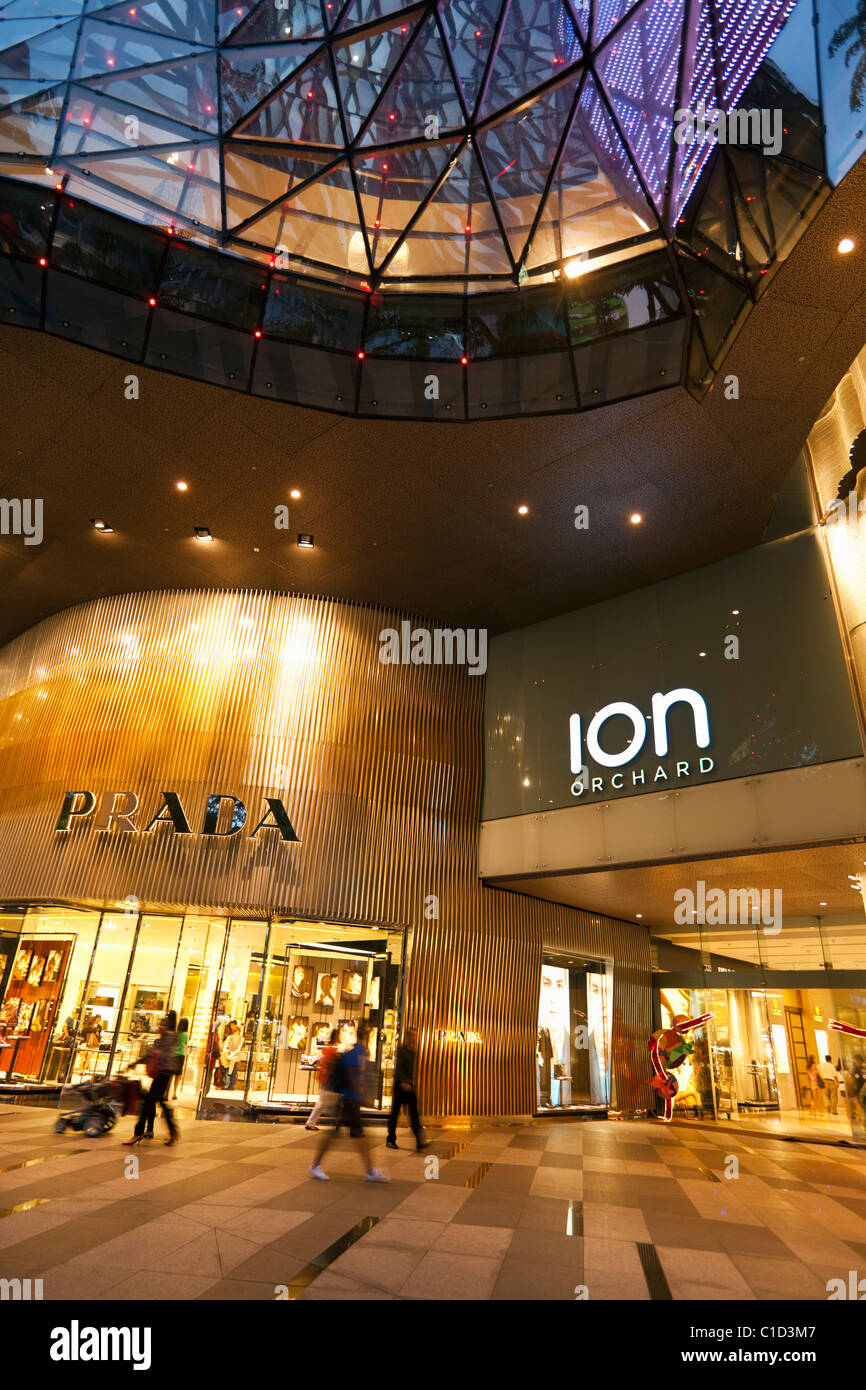 ION Orchard Mall, in the shopping district of Orchard Road, Singapore ...