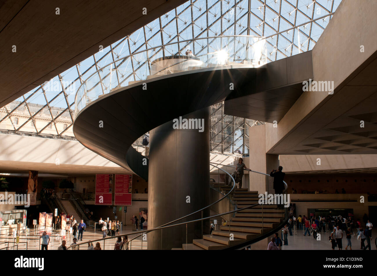 Interior Louvre Pyramid Louvre Museum Stock Photos & Interior Louvre ...