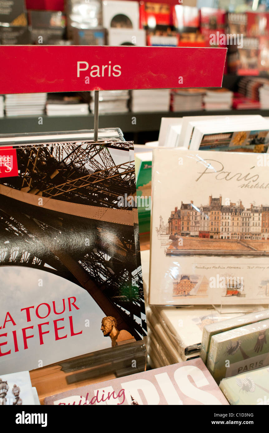 Bookstore and gift shop inside the Louvre, Paris, France Stock Photo ...