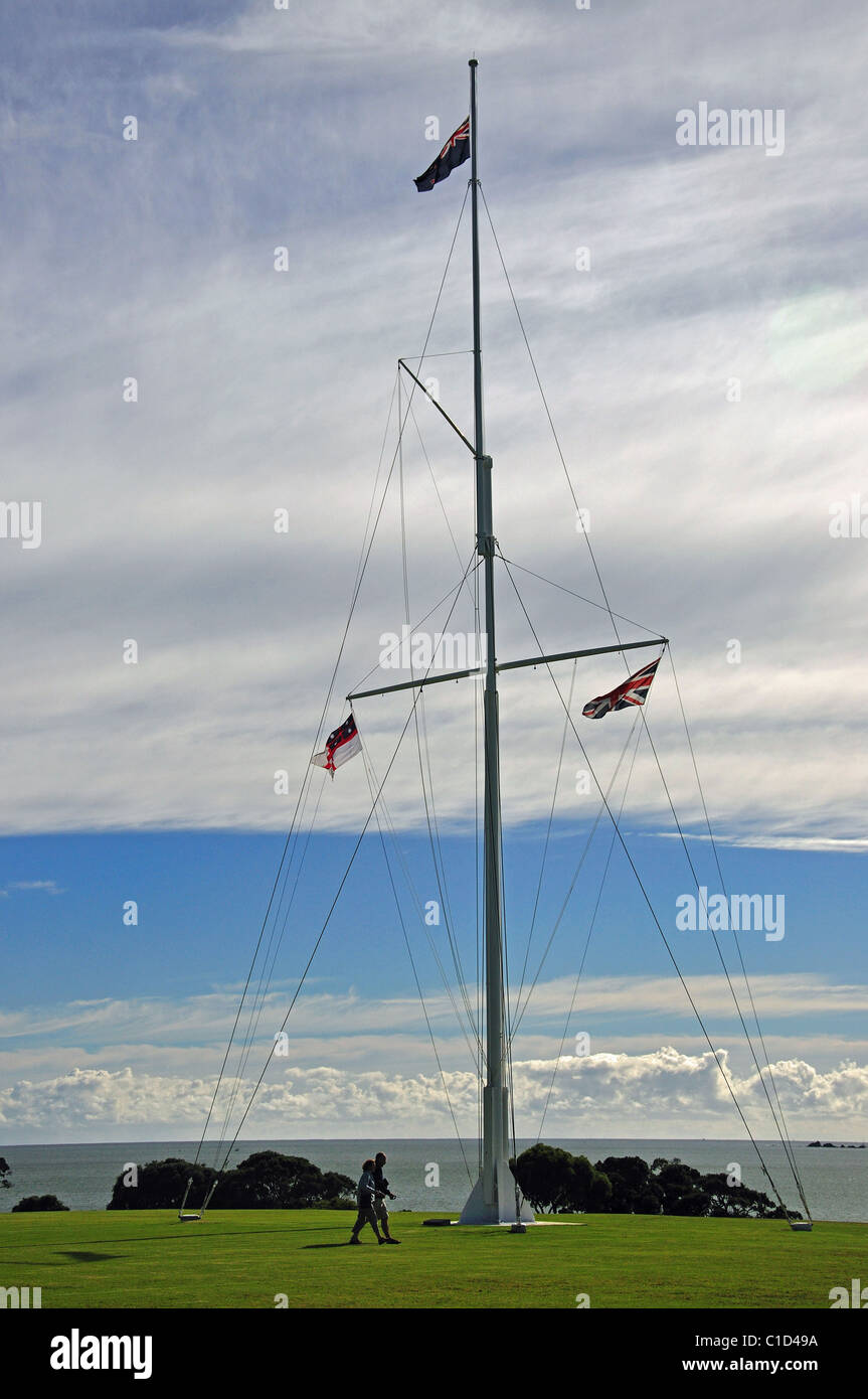 The Naval Flagstaff, Waitangi Treaty Grounds, Waitangi, Bay of Islands ...