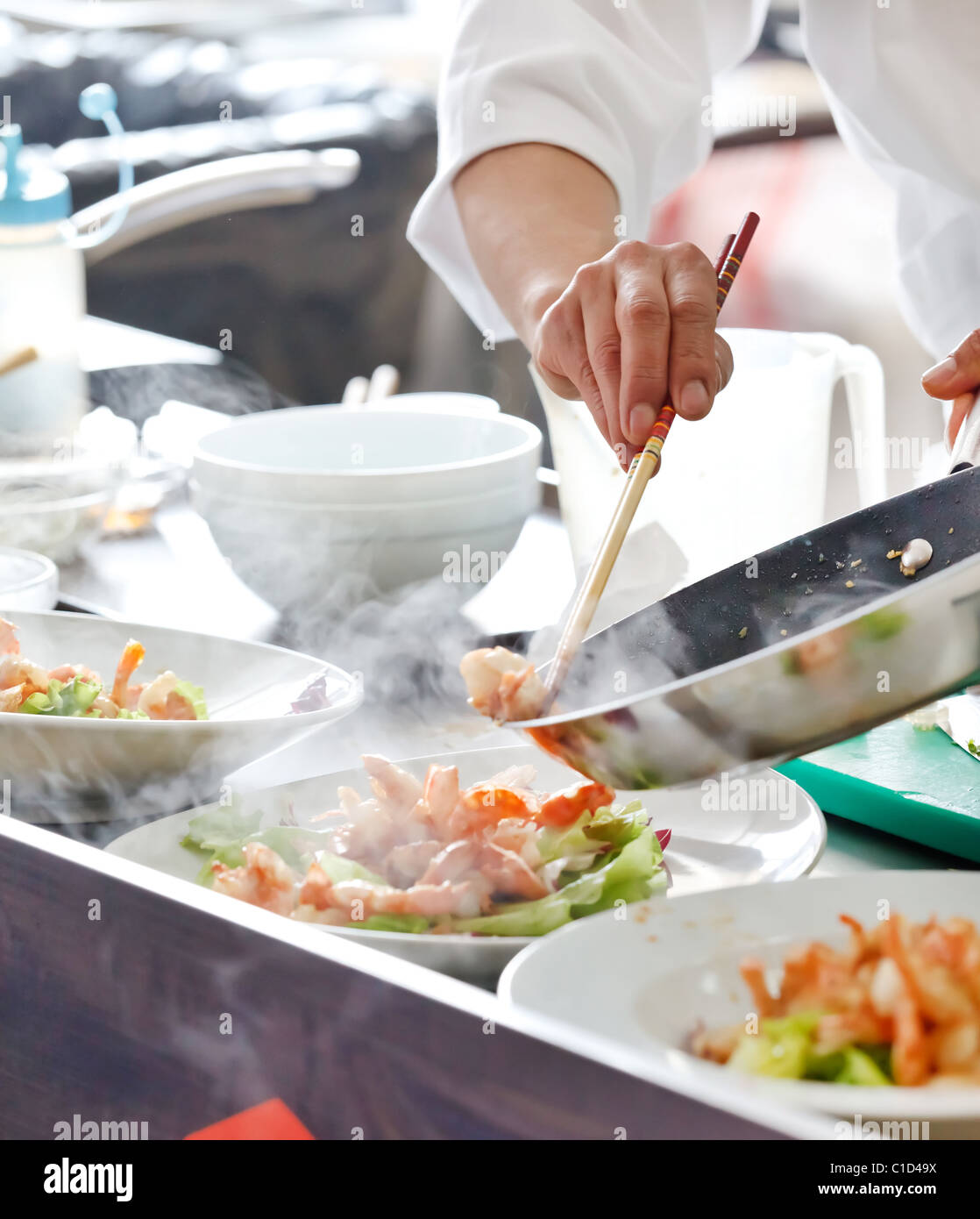 Chef preparing food Stock Photo - Alamy