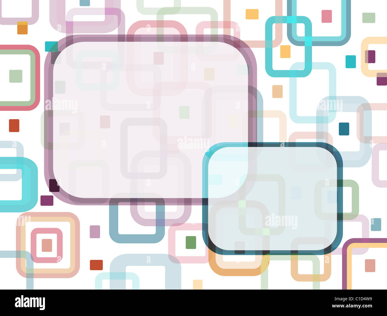 Colourful rectangles with message label Stock Photo - Alamy