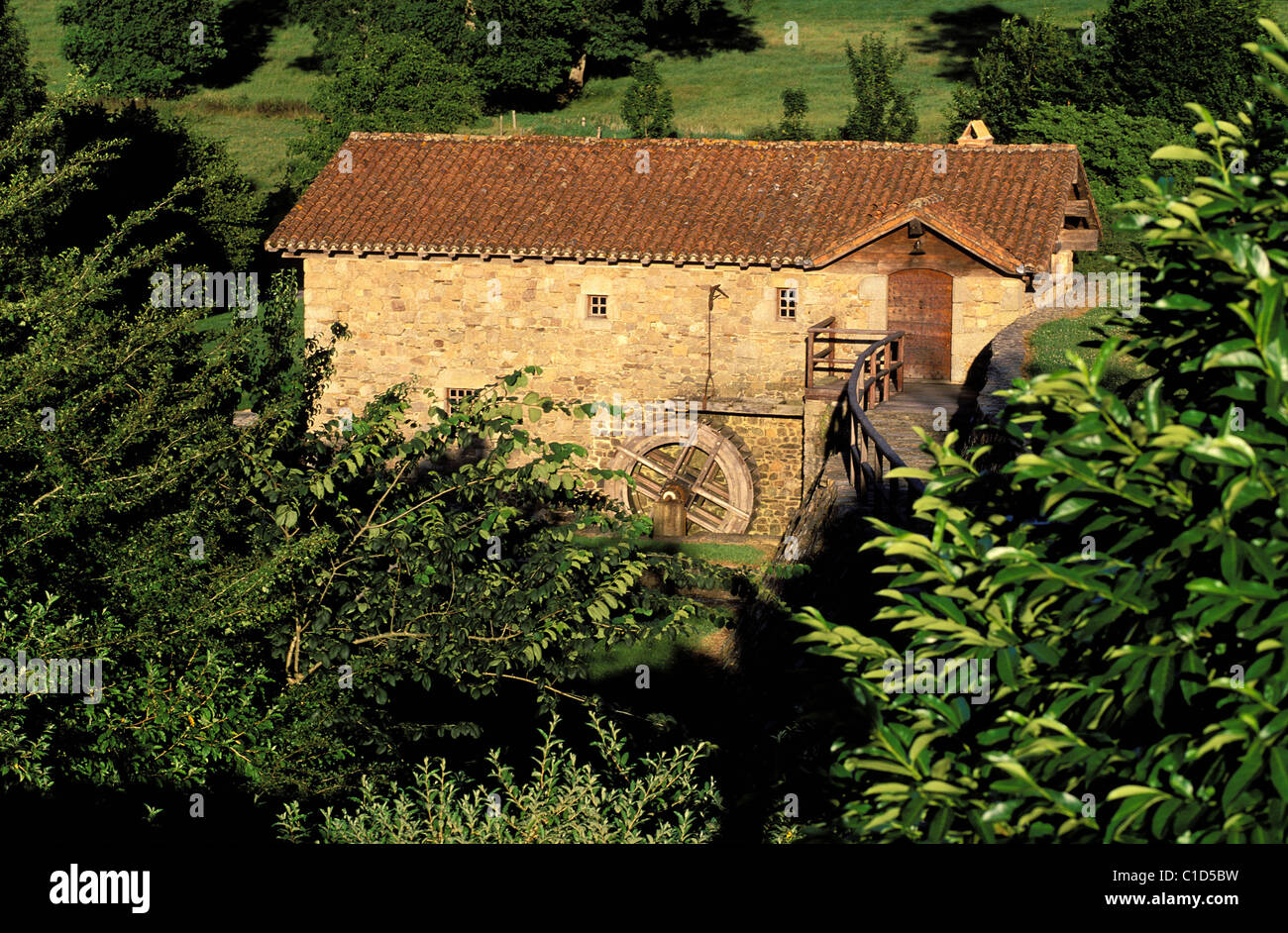 France, Charente, Massignac, mill of the Domaine des Etangs, charming ...