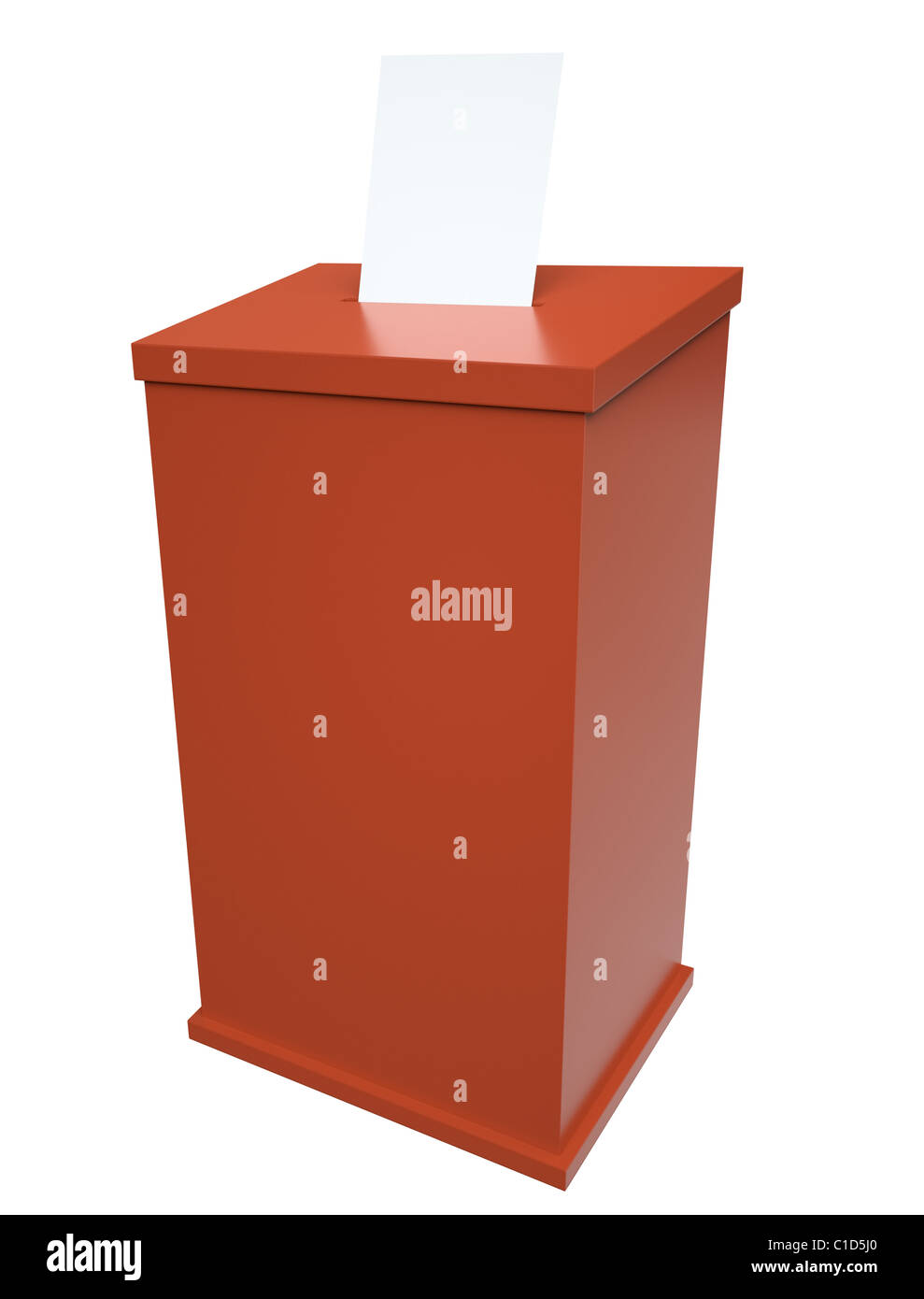 Red ballot box. 3D render Stock Photo - Alamy