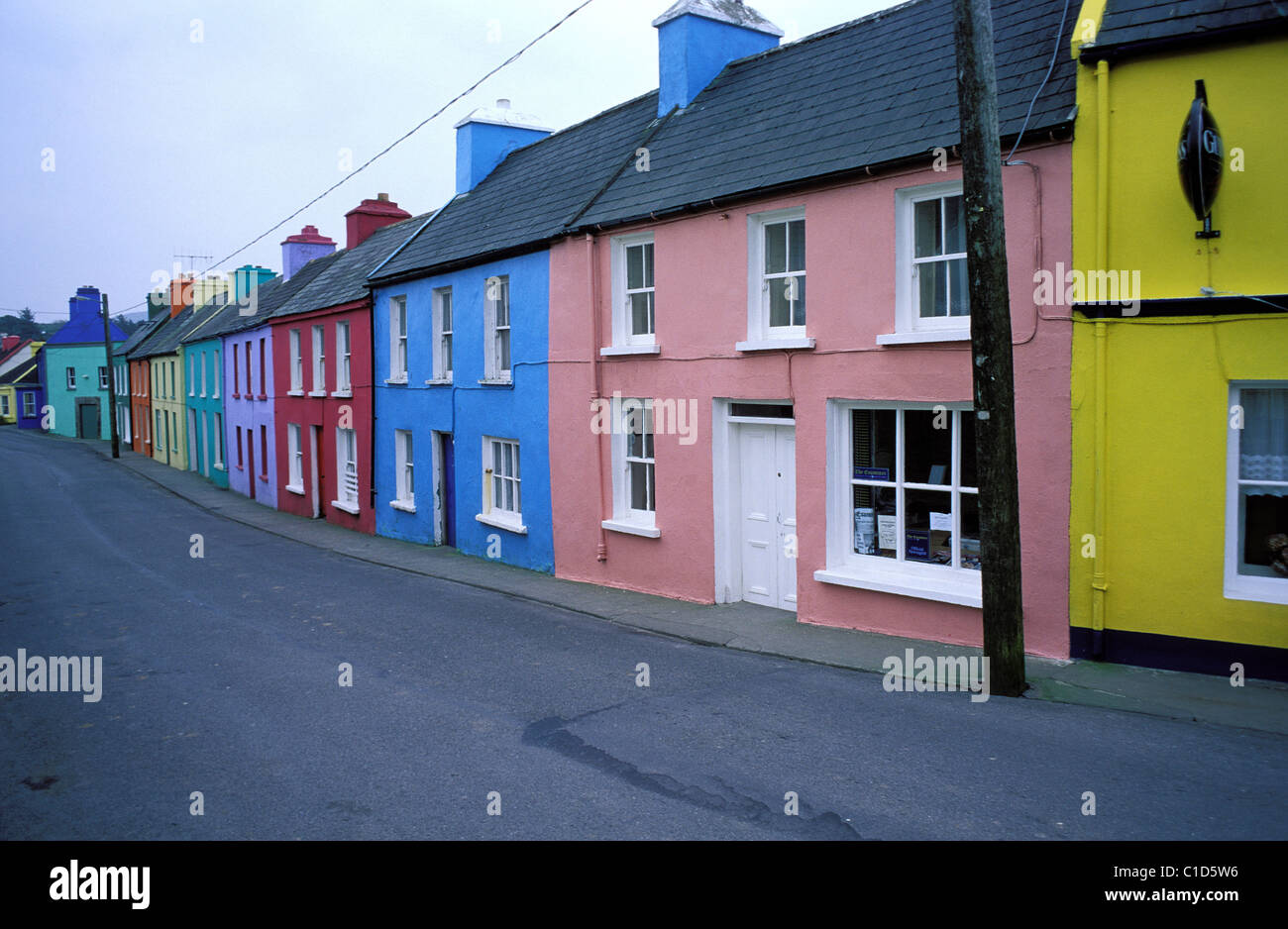 Republic of Ireland, Cork county, Beara Peninsula, Eyeries village ...