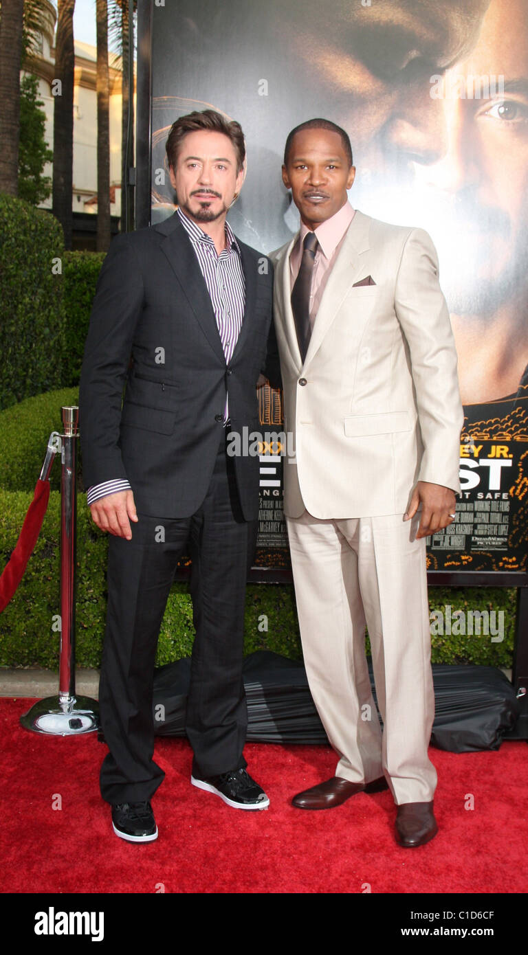 Robert Downey Jr., Jamie Foxx Premiere of 'The Soloist' held at ...