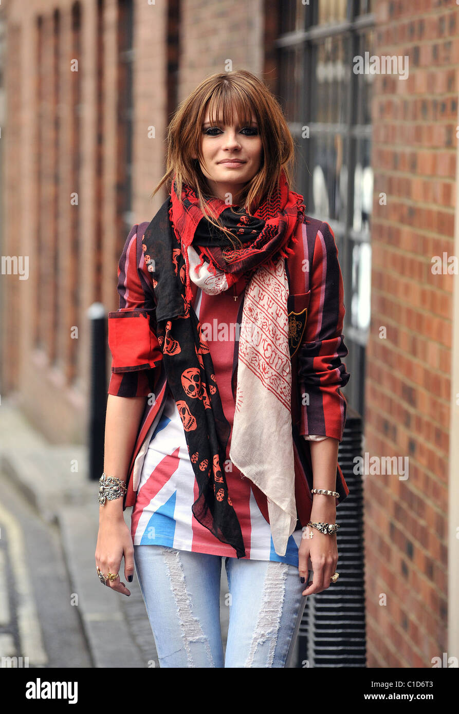 Mischa Barton Poses for pictures outside the Ri2k & Nica press day ...