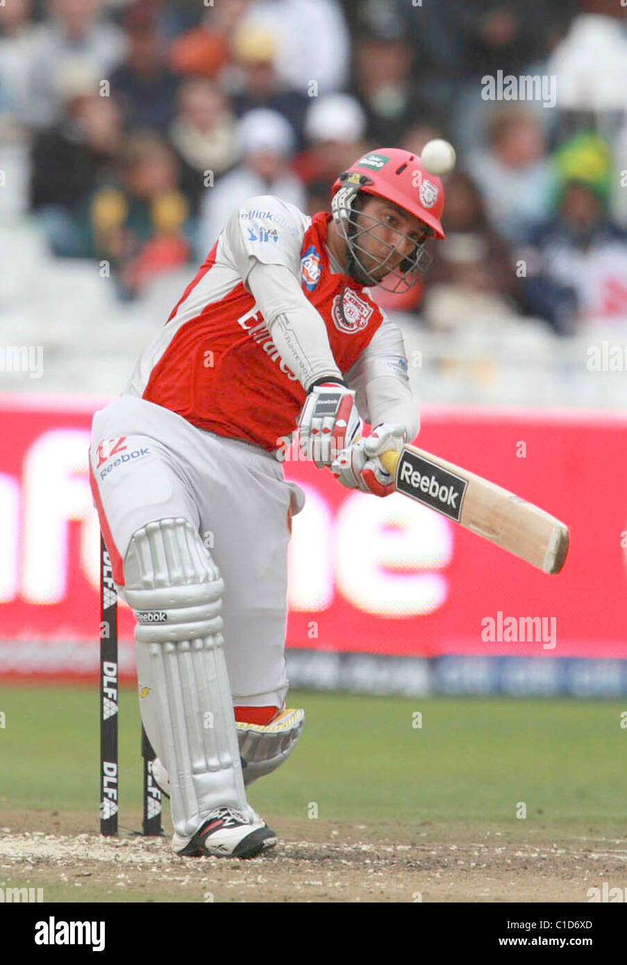Yuvraj Singh of the Kings XI Punjab during the IPL Twenty20 match at ...
