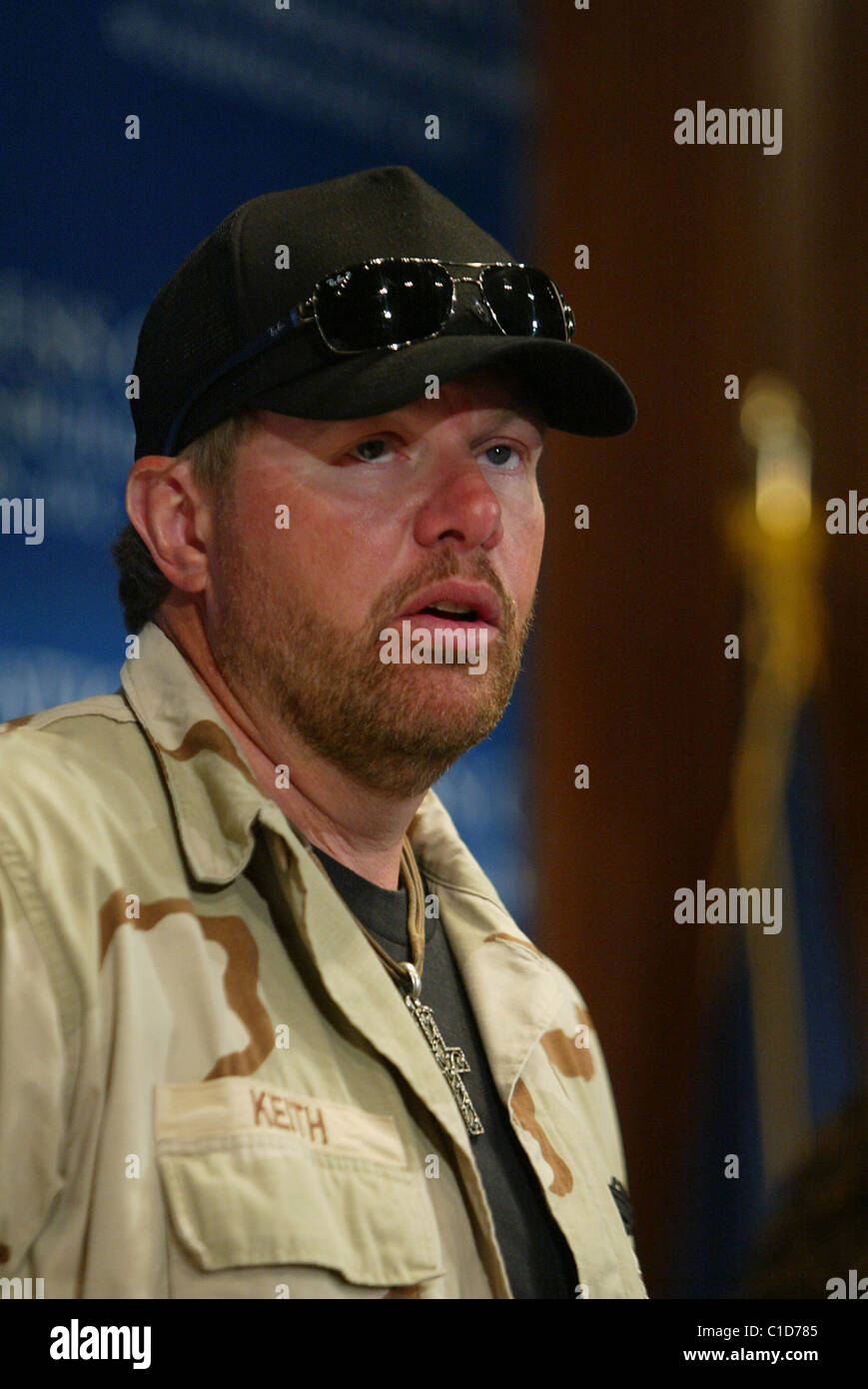 Country music musician Toby Keith discusses his work with the USO ...