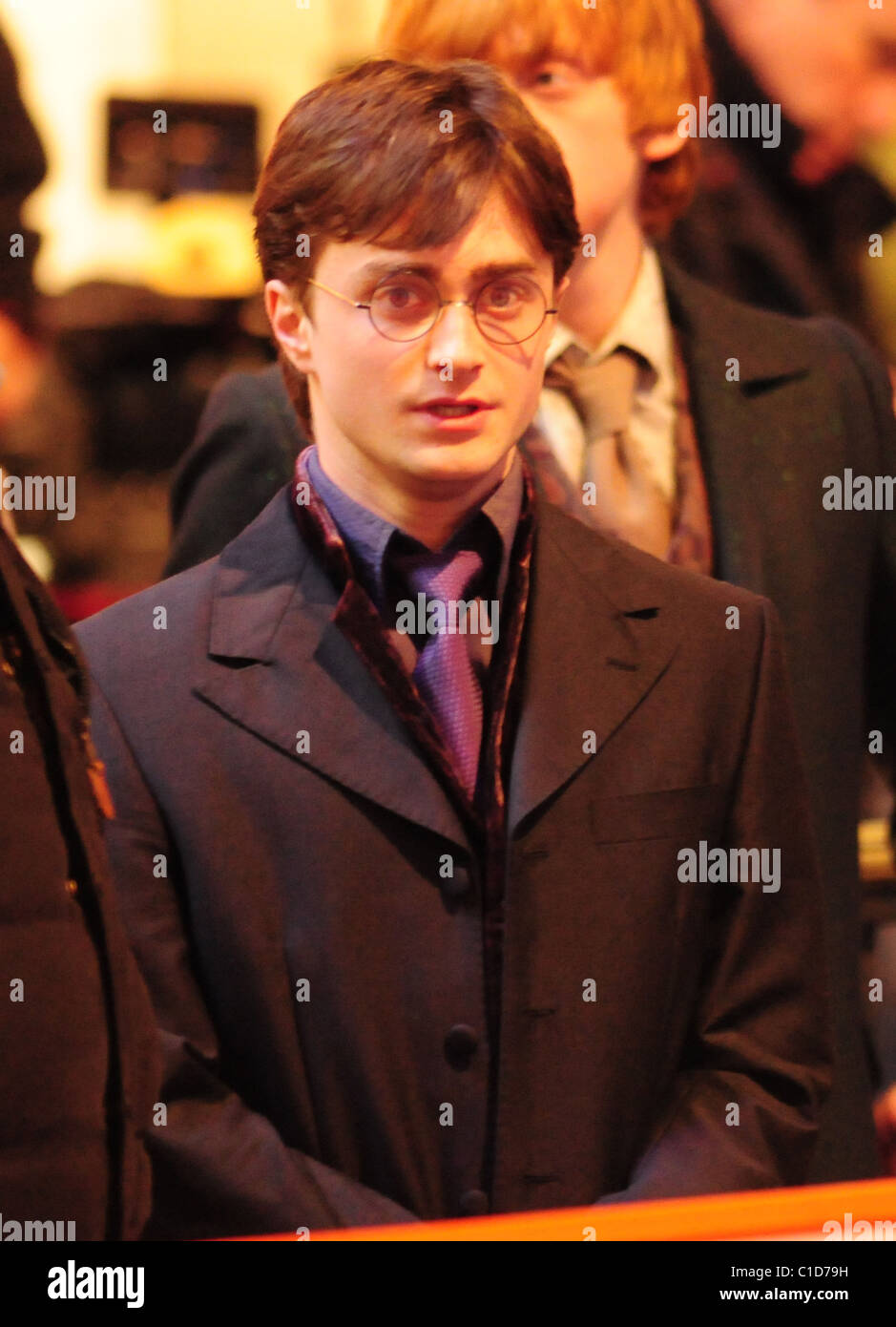 Daniel Radcliffe filming Harry Potter and the Deathly Hallows London ...