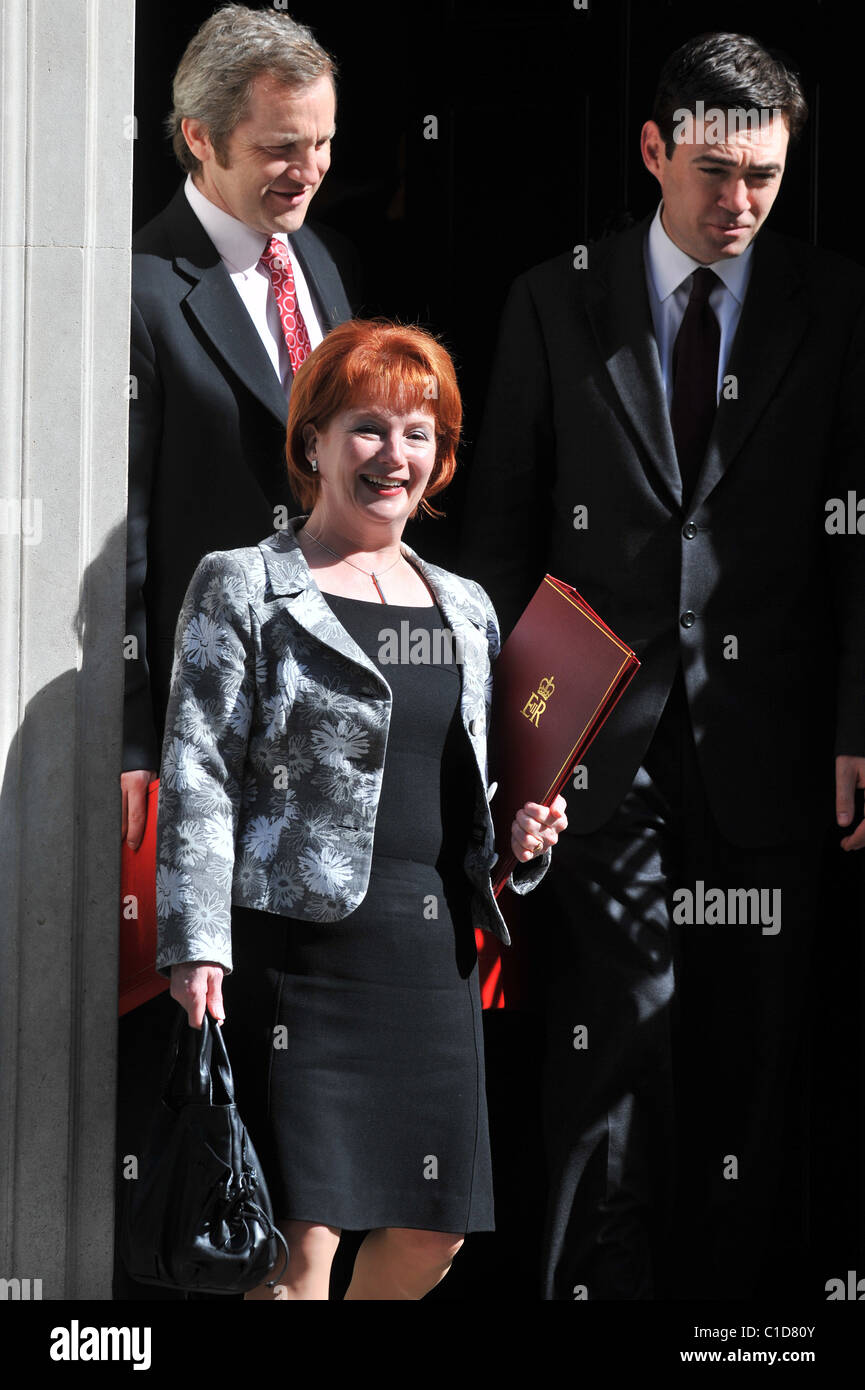 James Purnell and Hazel Blears Ministers leaving No.10 Downing Street ...