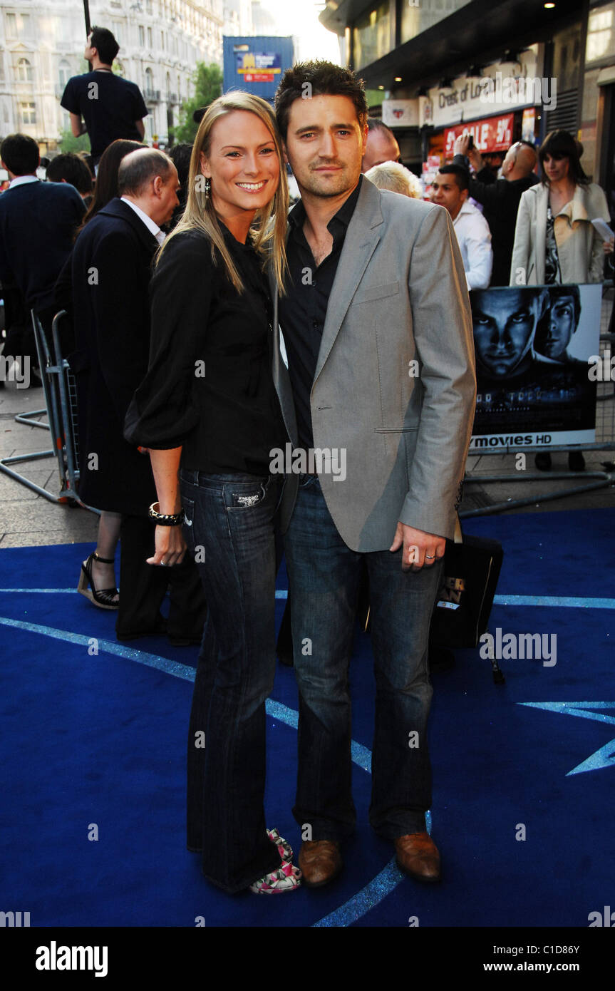 Tom Chambers and Claire Harding, UK film premiere of 'Star Trek' at the ...
