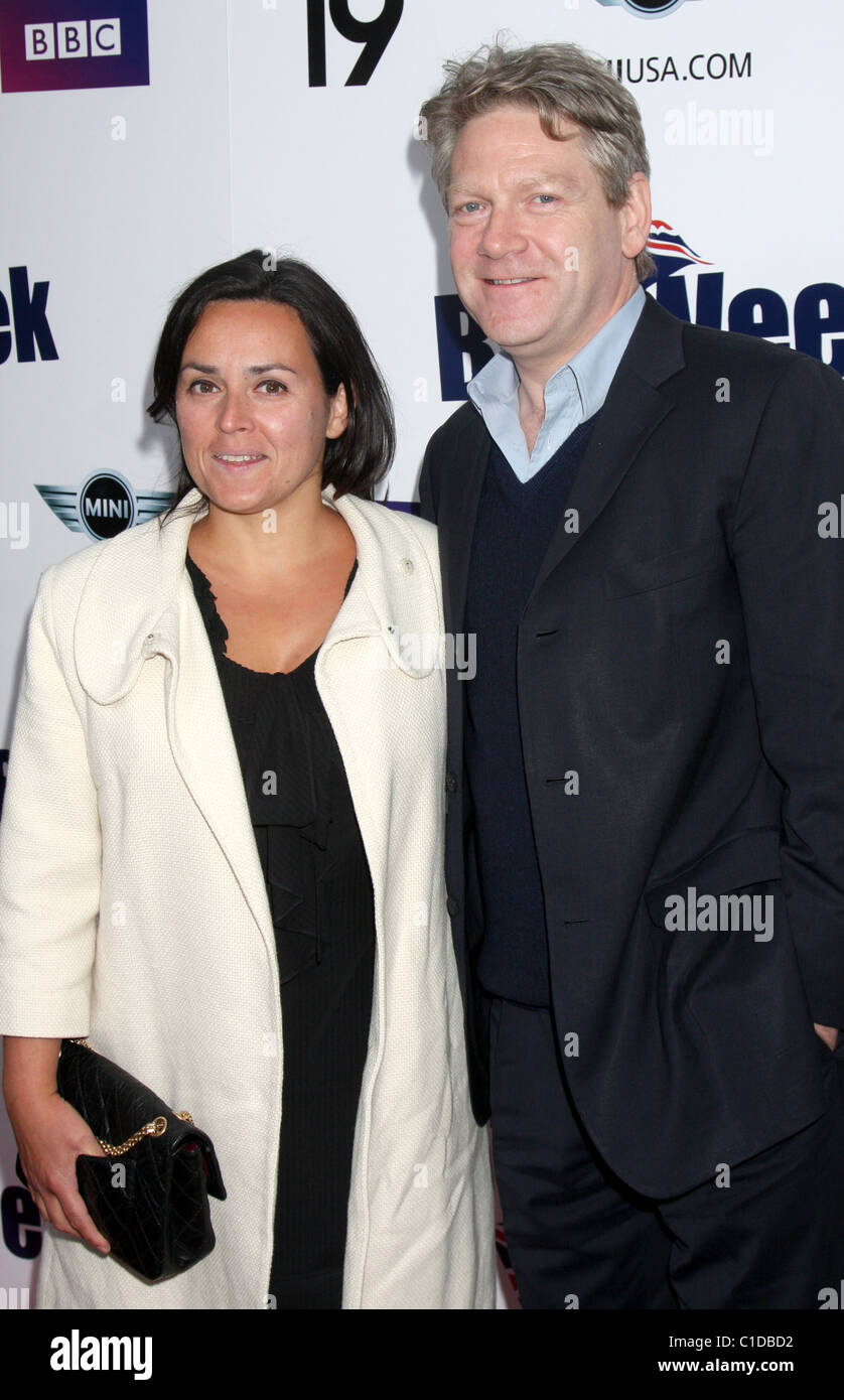 Kenneth Branagh and wife Lindsay Brunnock Champagne Launch of BritWeek ...