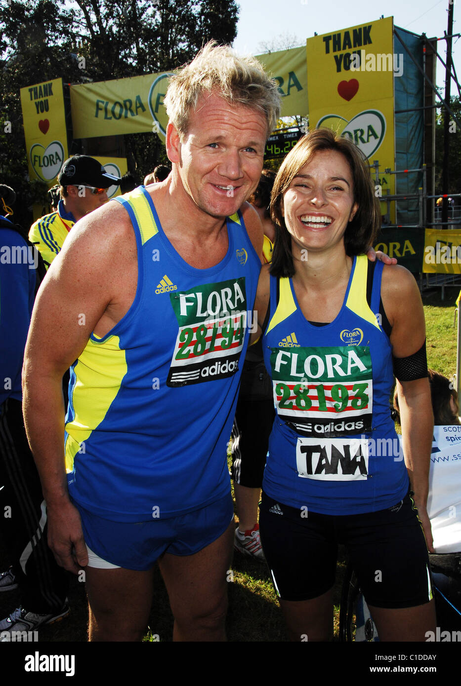 Tana Ramsay, Gordon Ramsay 29th Flora London Marathon starting at ...