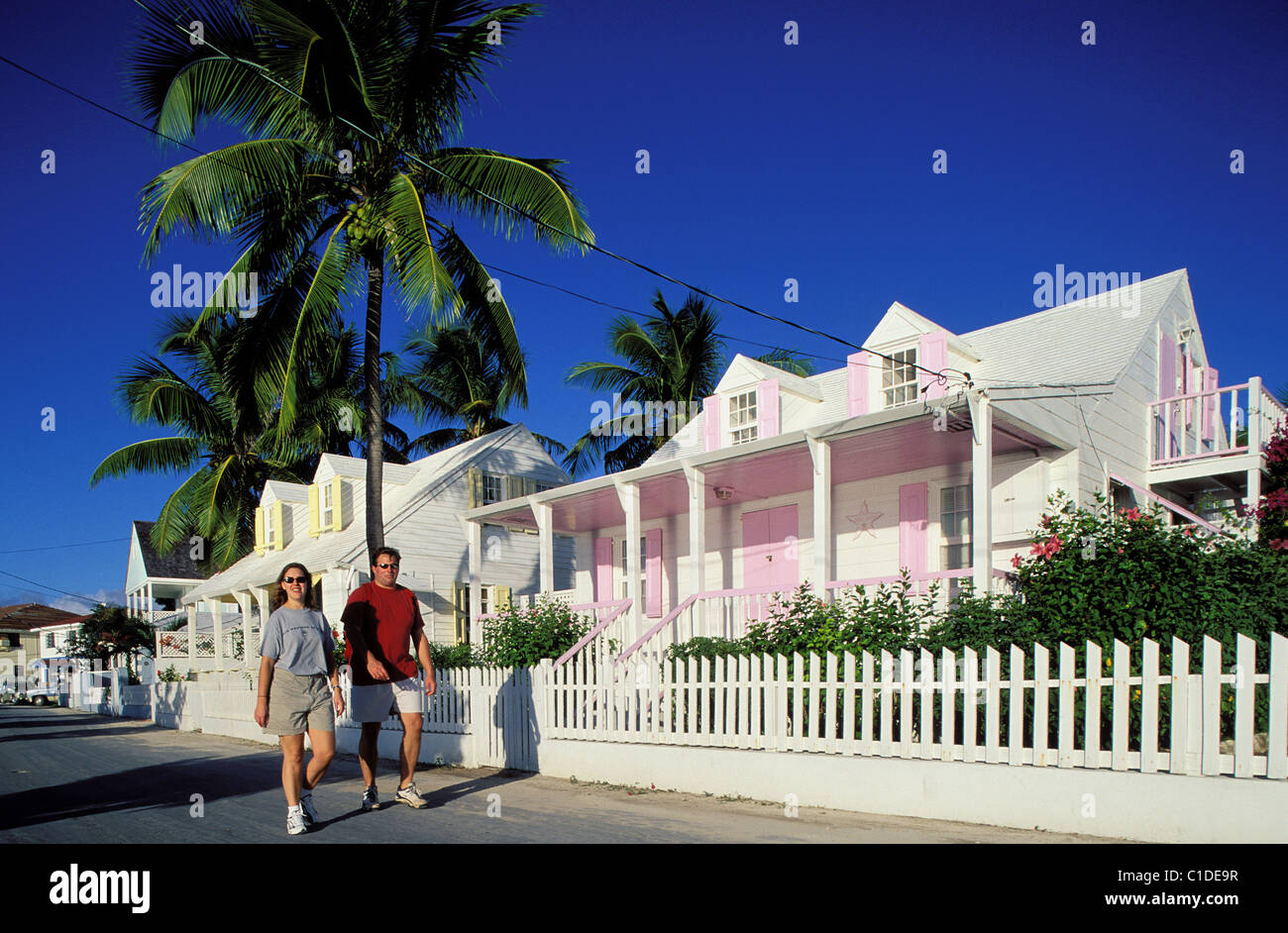 Bahamas, Harbour Island district, colonial architecture Stock Photo - Alamy
