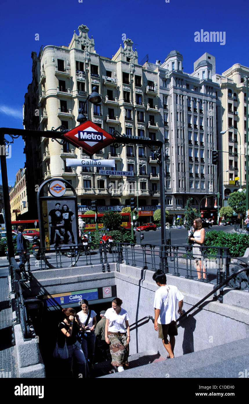 Spain, Madrid, subway entrance Stock Photo - Alamy