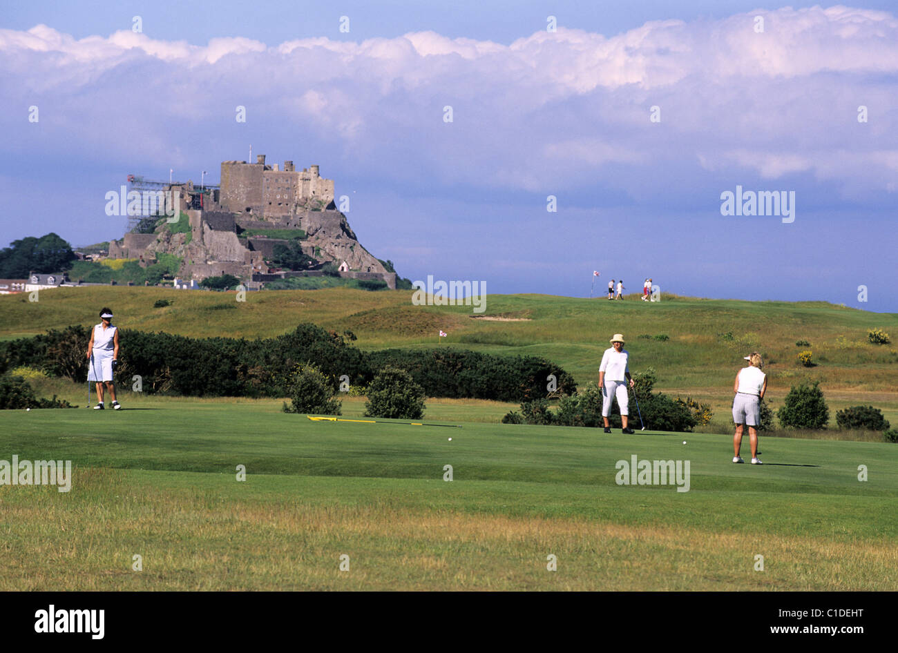 United Kingdom, Channel Islands, Jersey Island, golf court near Mont ...