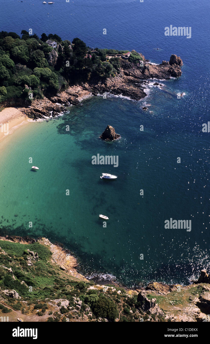 Aerial view of jersey channel islands hi-res stock photography and ...