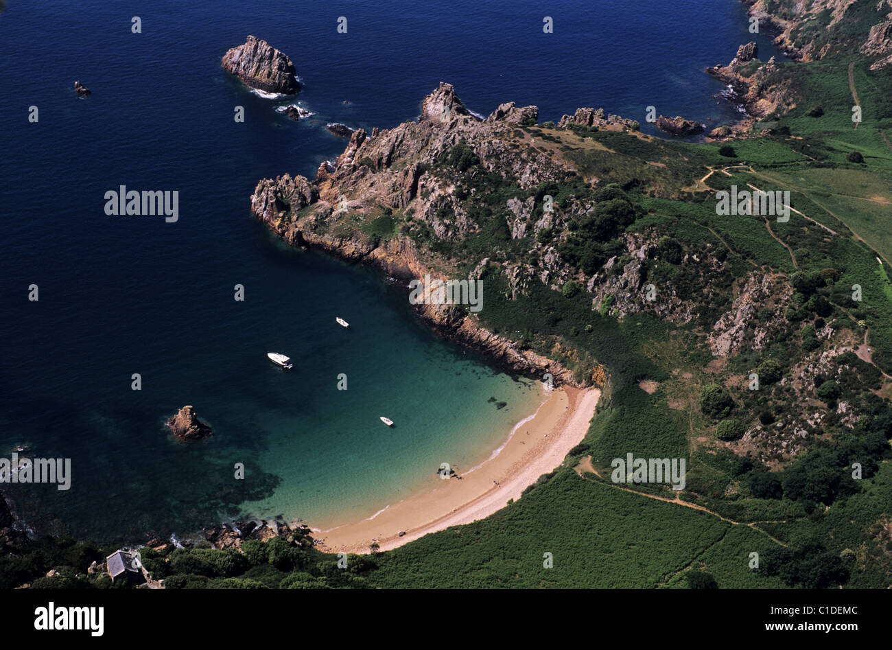 United Kingdom, Channel Islands, Jersey Island, the well preserved ...