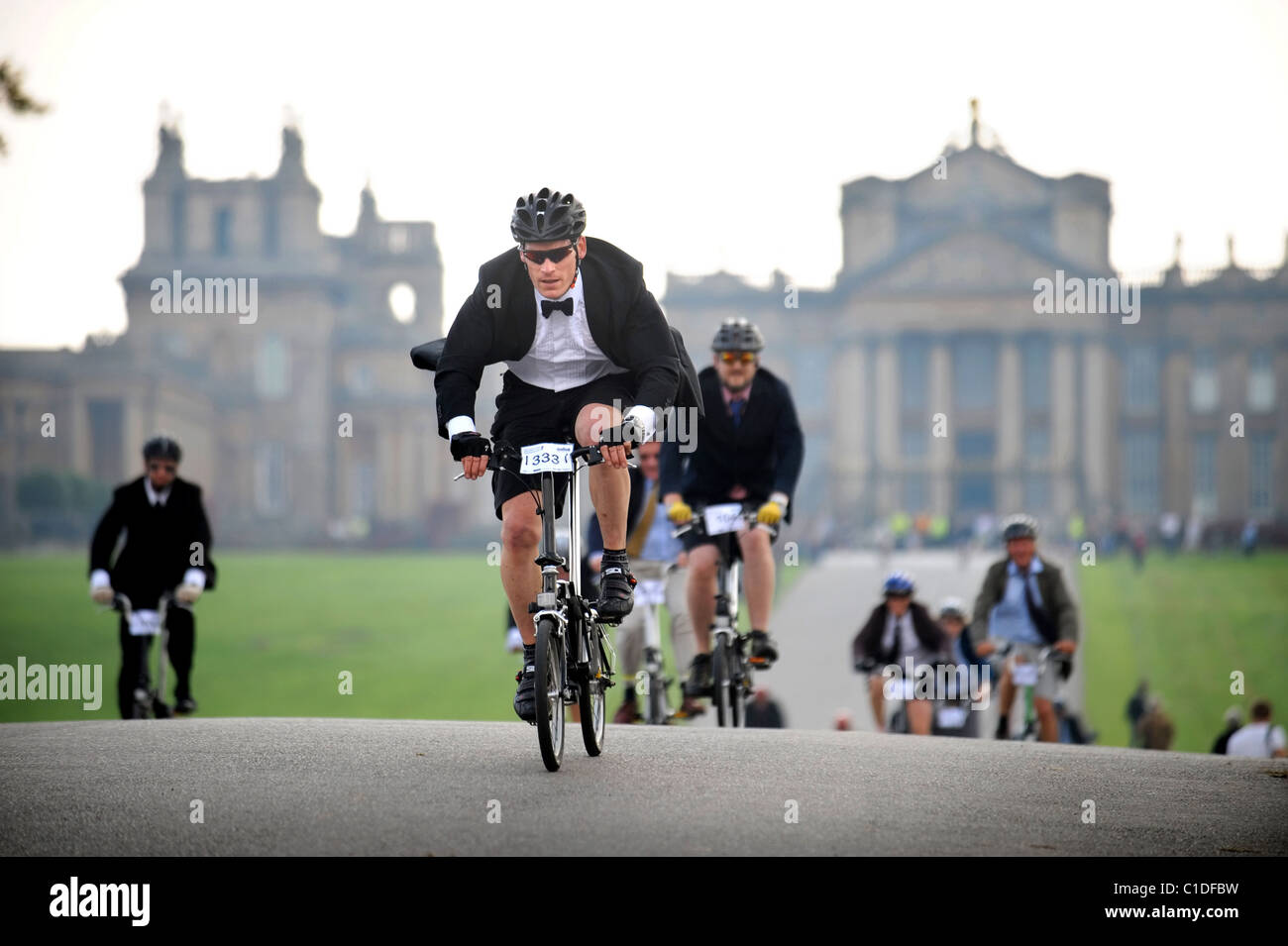 Competitors in the Brompton World Championships commuter bike racing in ...