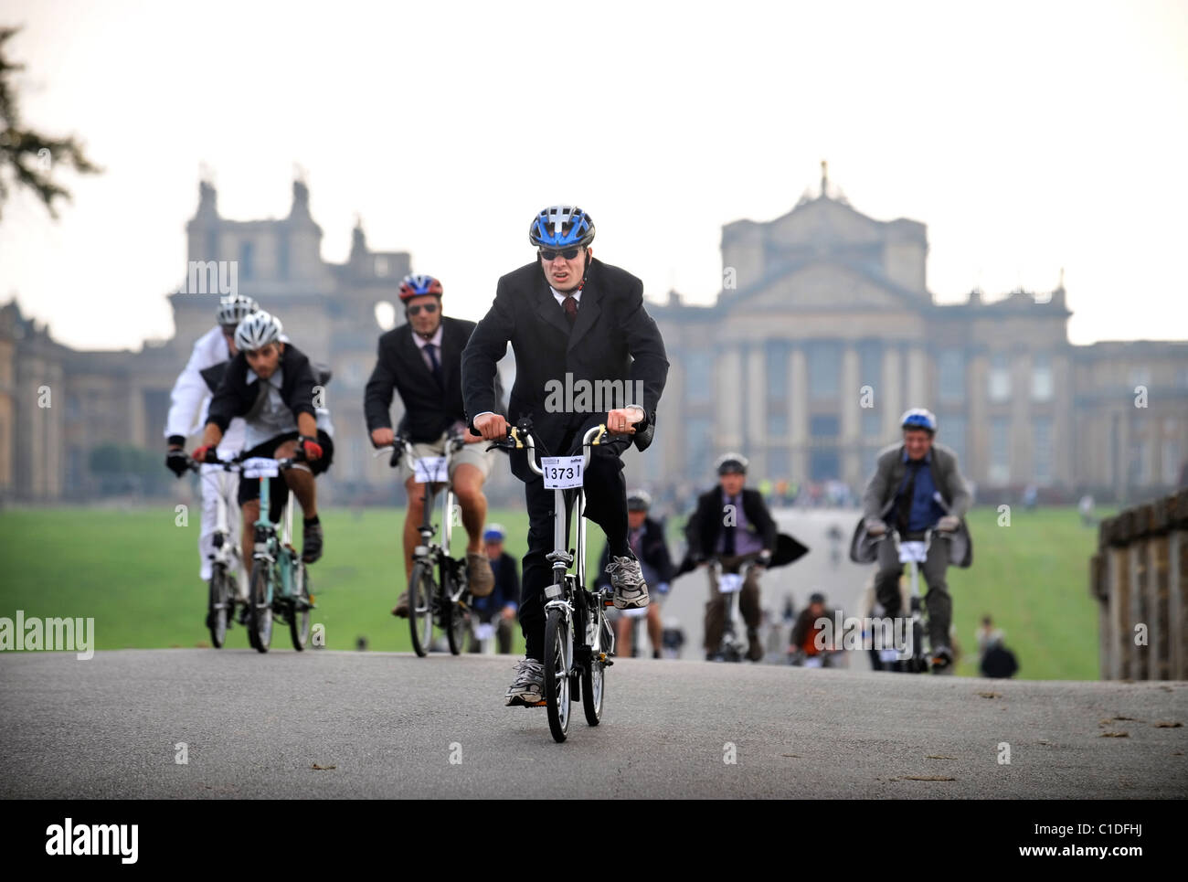 Competitors in the Brompton World Championships commuter bike racing in ...