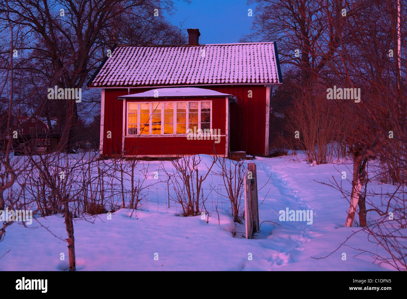 Sweden snow house sun not dalarna hi-res stock photography and images ...