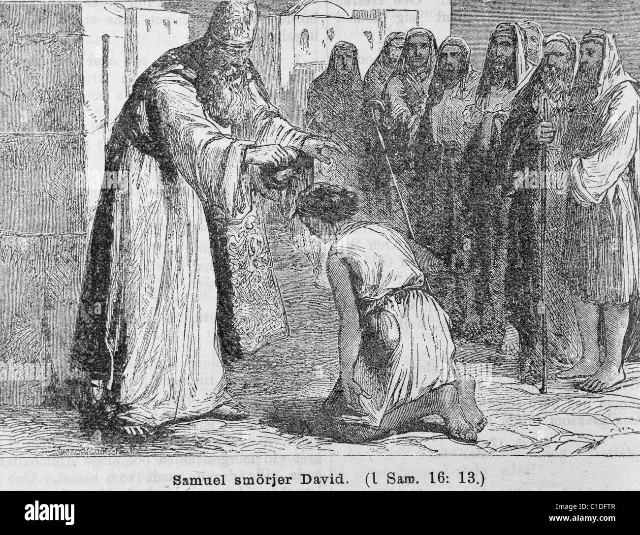 Samuel anoints David Stock Photo - Alamy