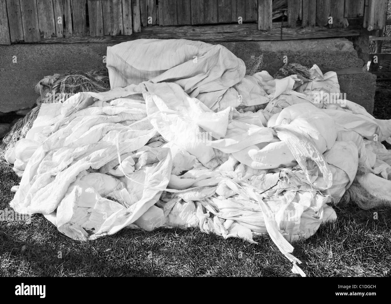 Bales of waste Black and White Stock Photos & Images - Alamy