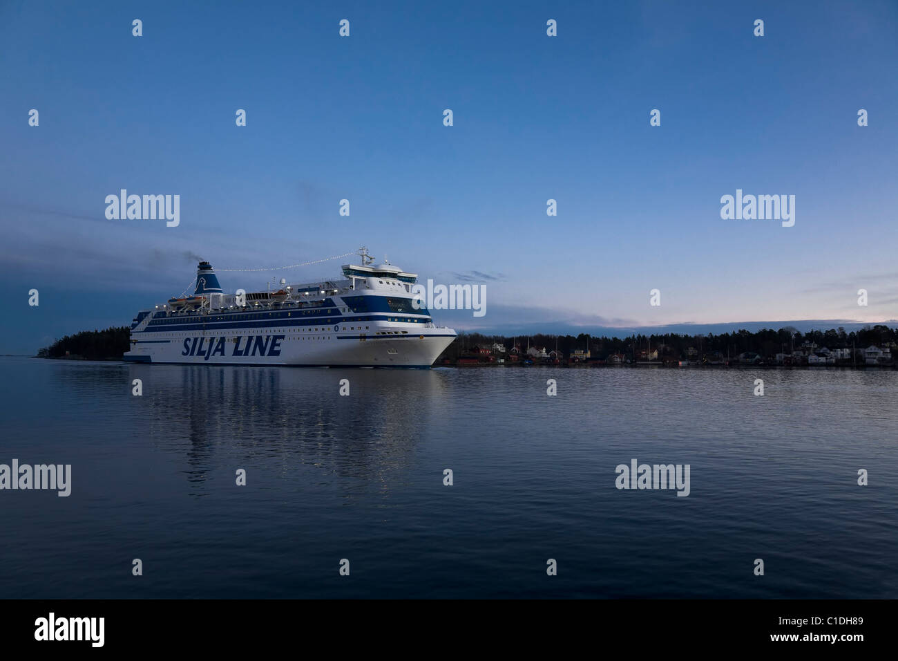 The cruise ship Silja Festival of the shipping company Silja Line on it ...