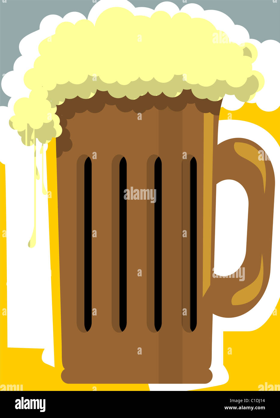 beer mug overflowing Stock Photo - Alamy