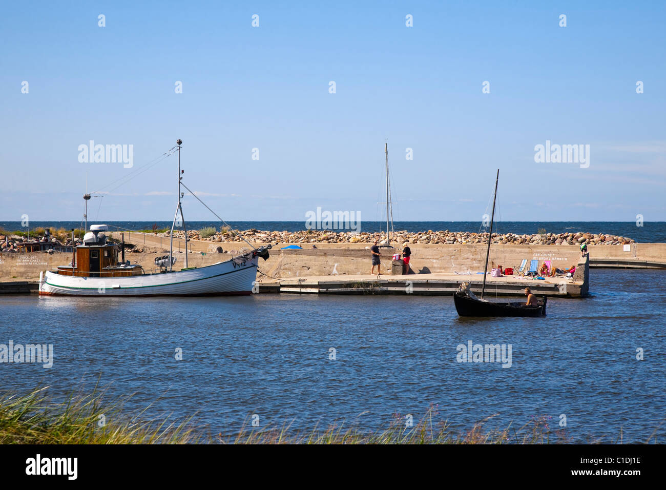 The small harbour at Djupvik, Gotland, Sweden Stock Photo - Alamy
