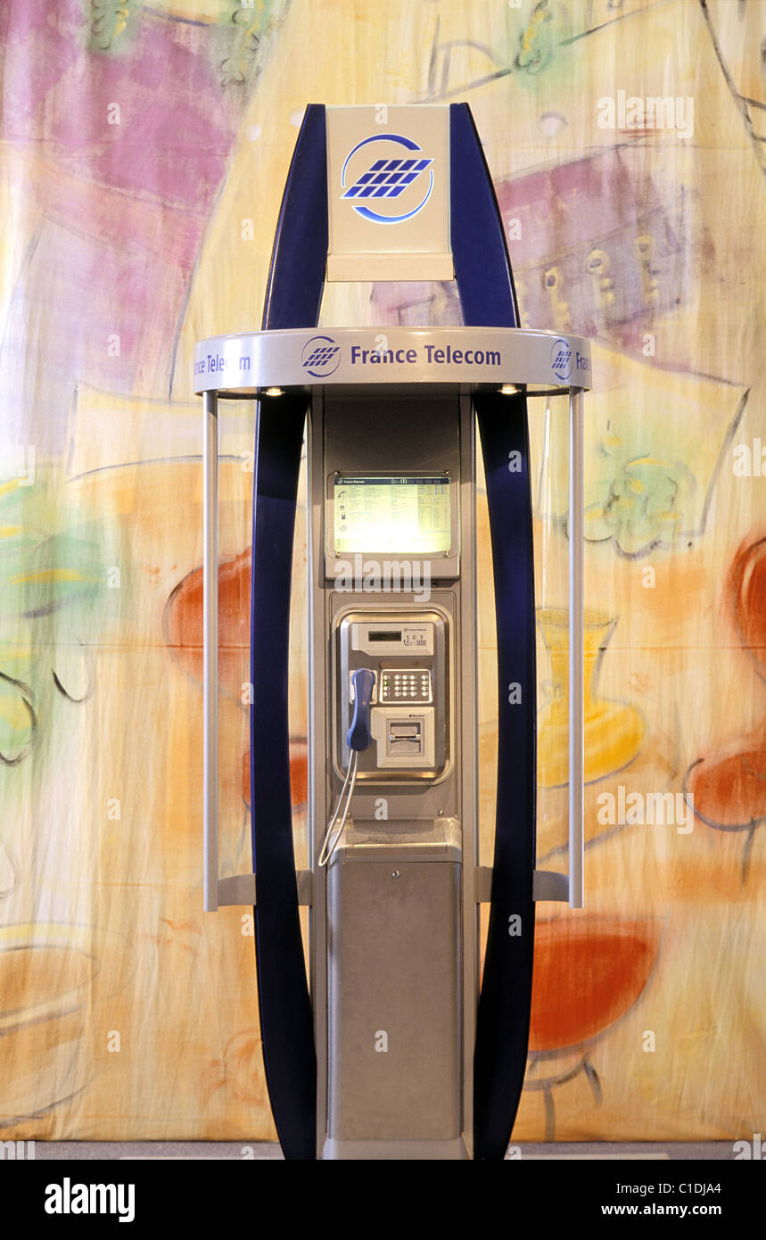 France, Paris, new phone boxes of France Telecom Stock Photo - Alamy