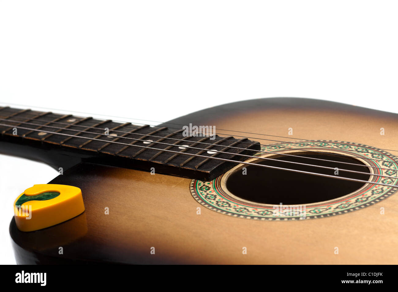 Guitar, strings insulated on white background Stock Photo - Alamy